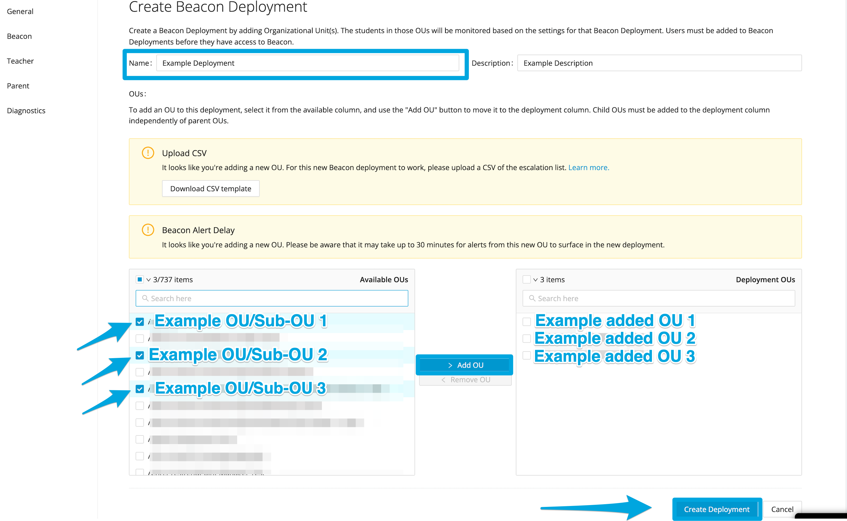 Creating Beacon Deployments
