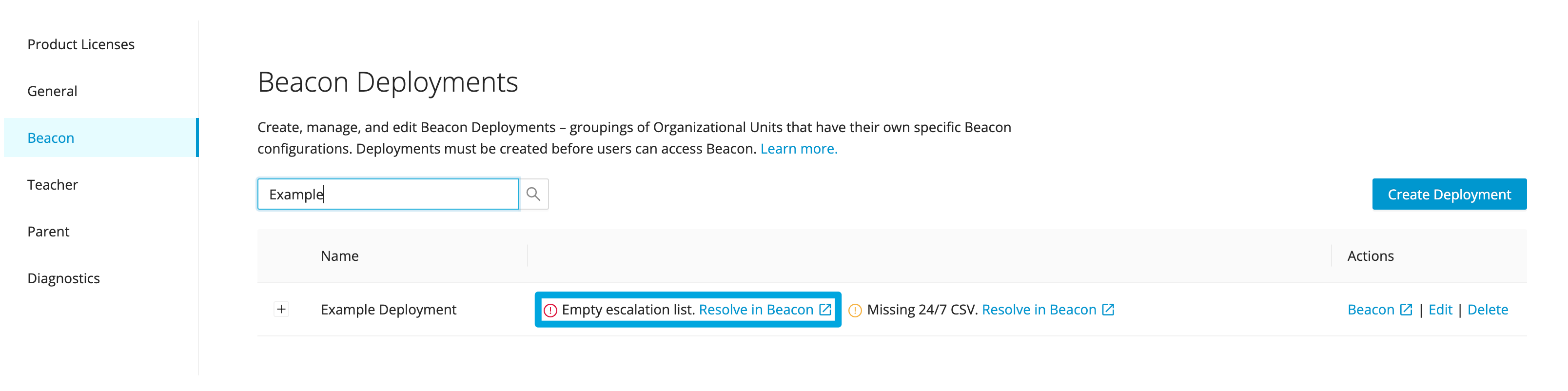 Creating Beacon Deployments