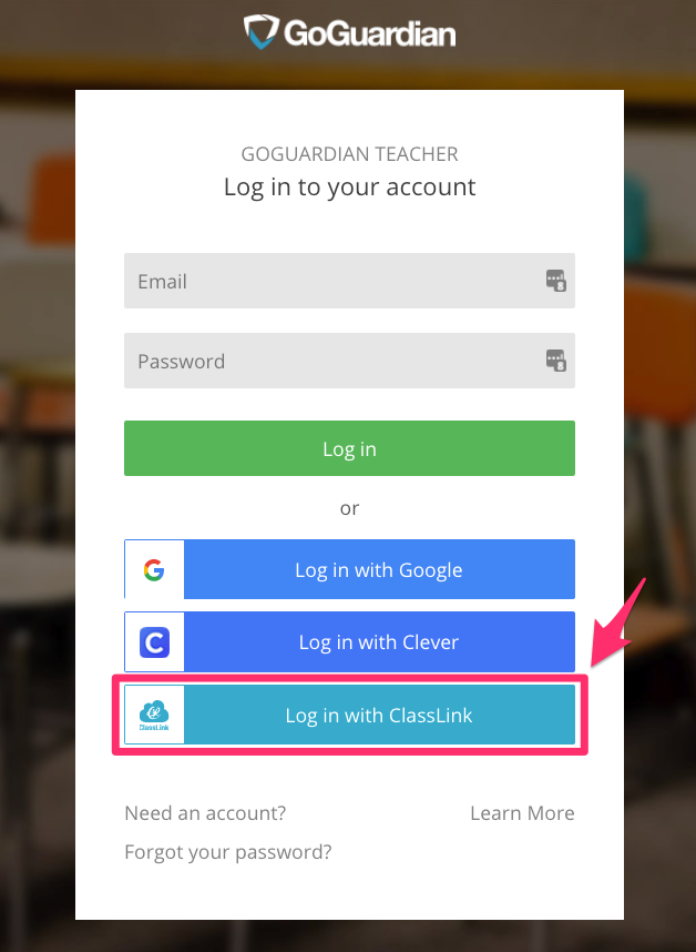Using ClassLink SSO with GoGuardian Teacher