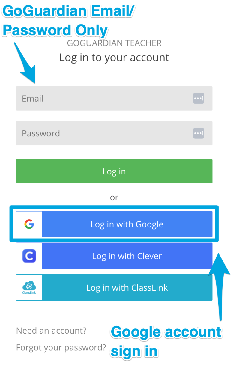 Welcome Email, Password, Logging In with Google, Trouble Signing in