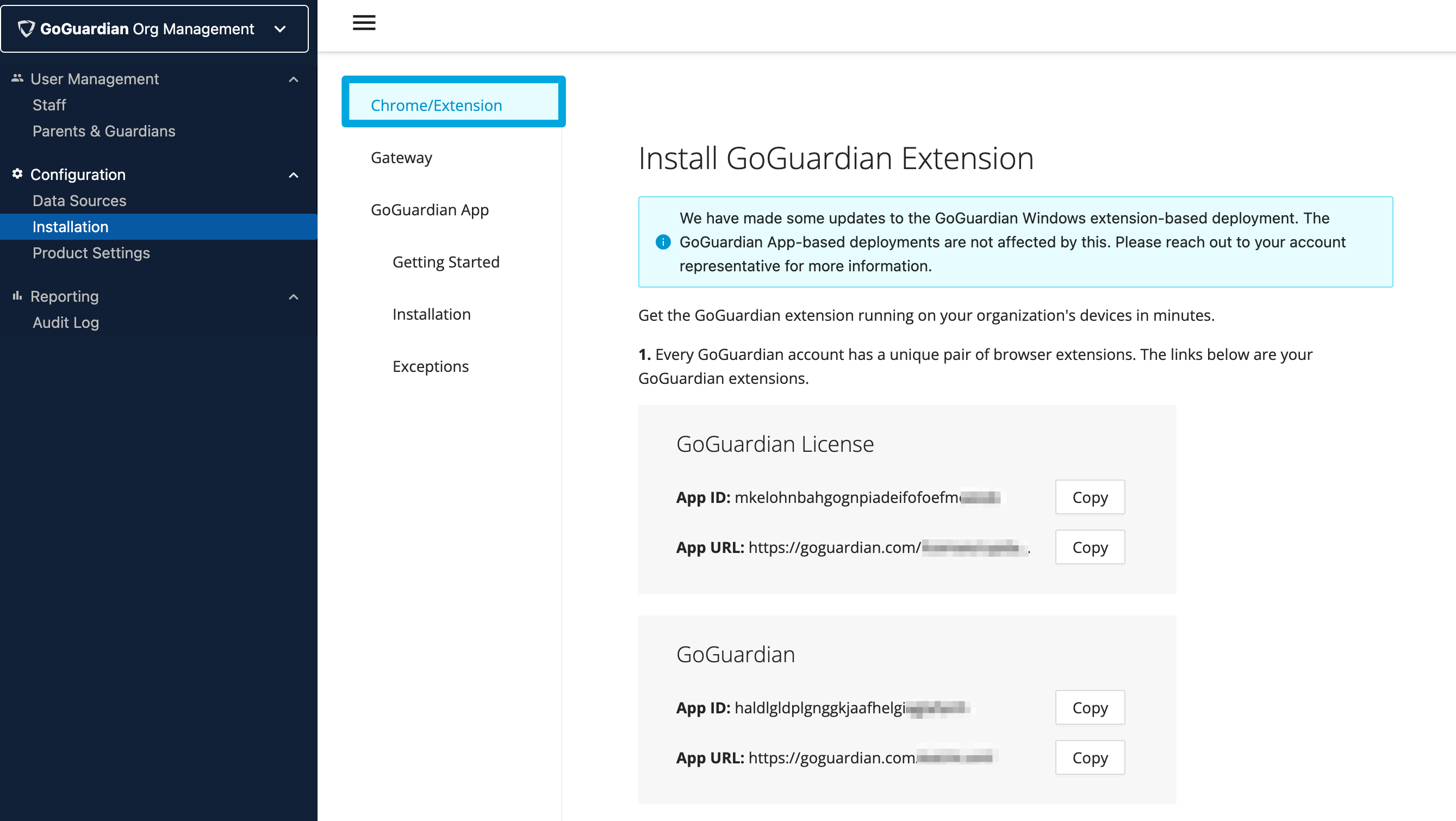 Installing GoGuardian Extensions for All Products (Super User)